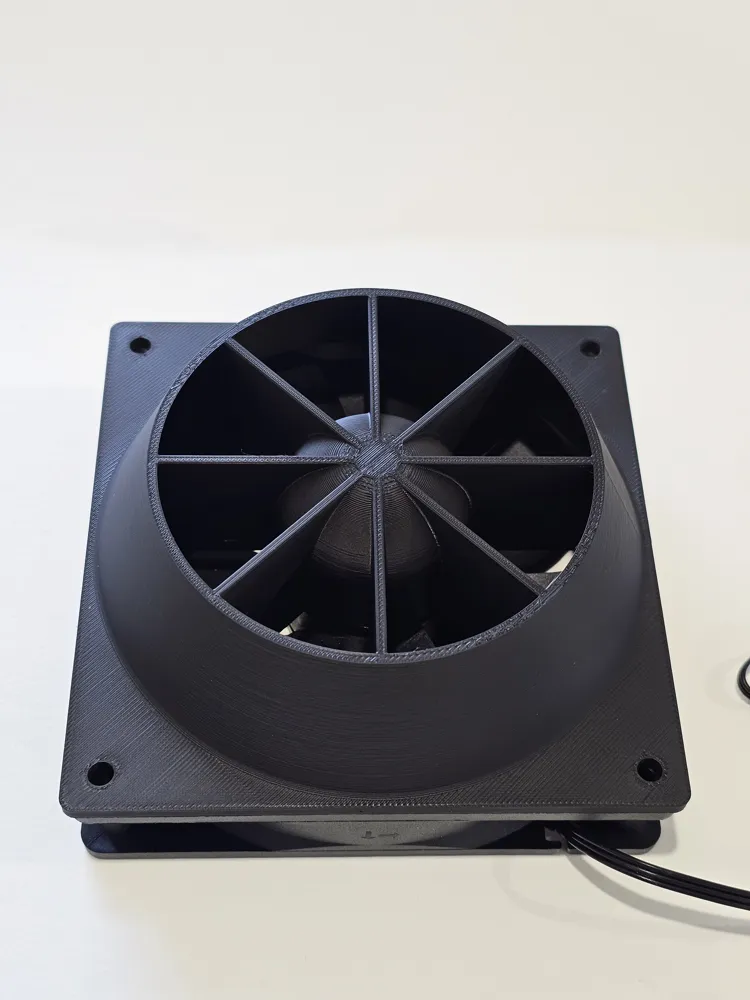 120mm PC Fan Shroud Wind Straightener Sim Racing - Free 3D Print Model ...