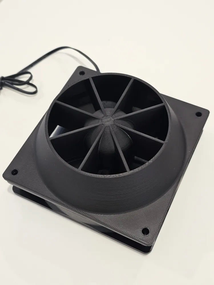 120mm PC Fan Shroud Wind Straightener Sim Racing - Free 3D Print Model ...