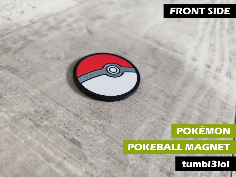 Pokémon pokeball magnet - Free 3D Print Model - MakerWorld