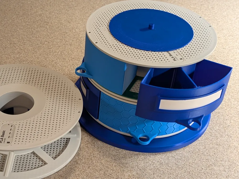 Contenedores de almacenamiento Lazy Susan usando carretes de Bambu Lab ...