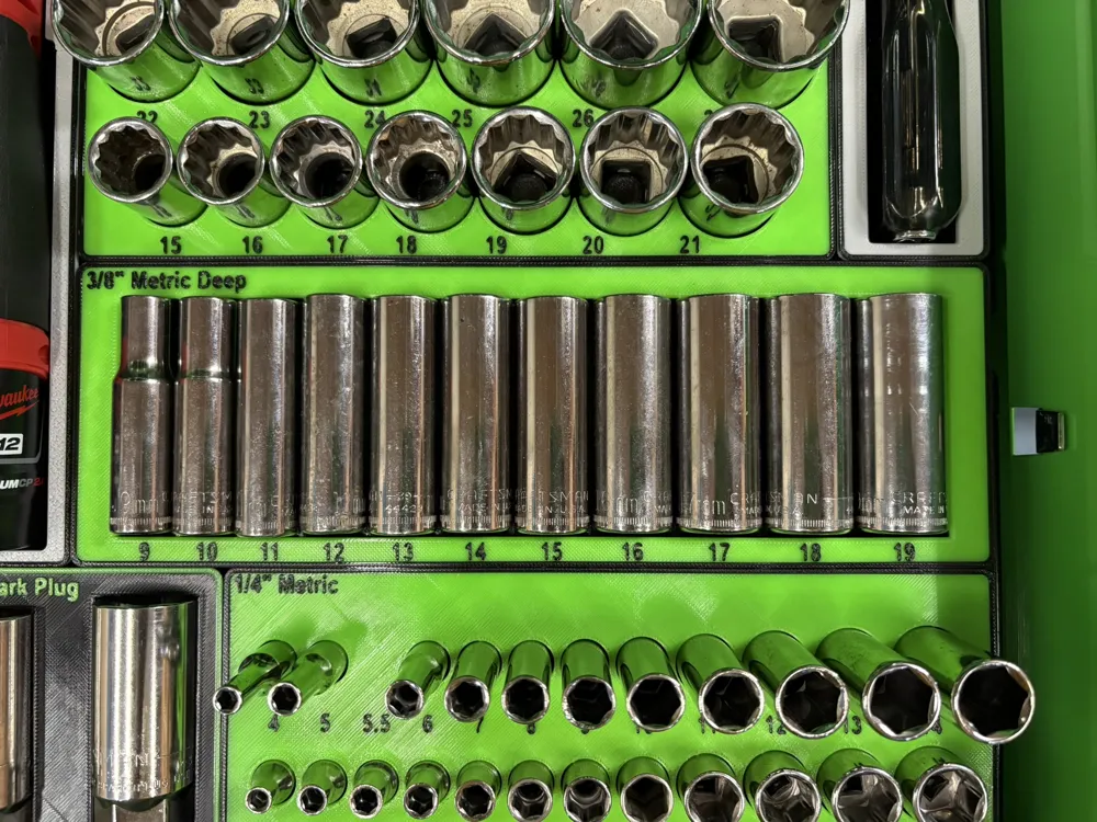 3/8" Metric Deep Socket Holder Gridfinity - Free 3D Print Model ...