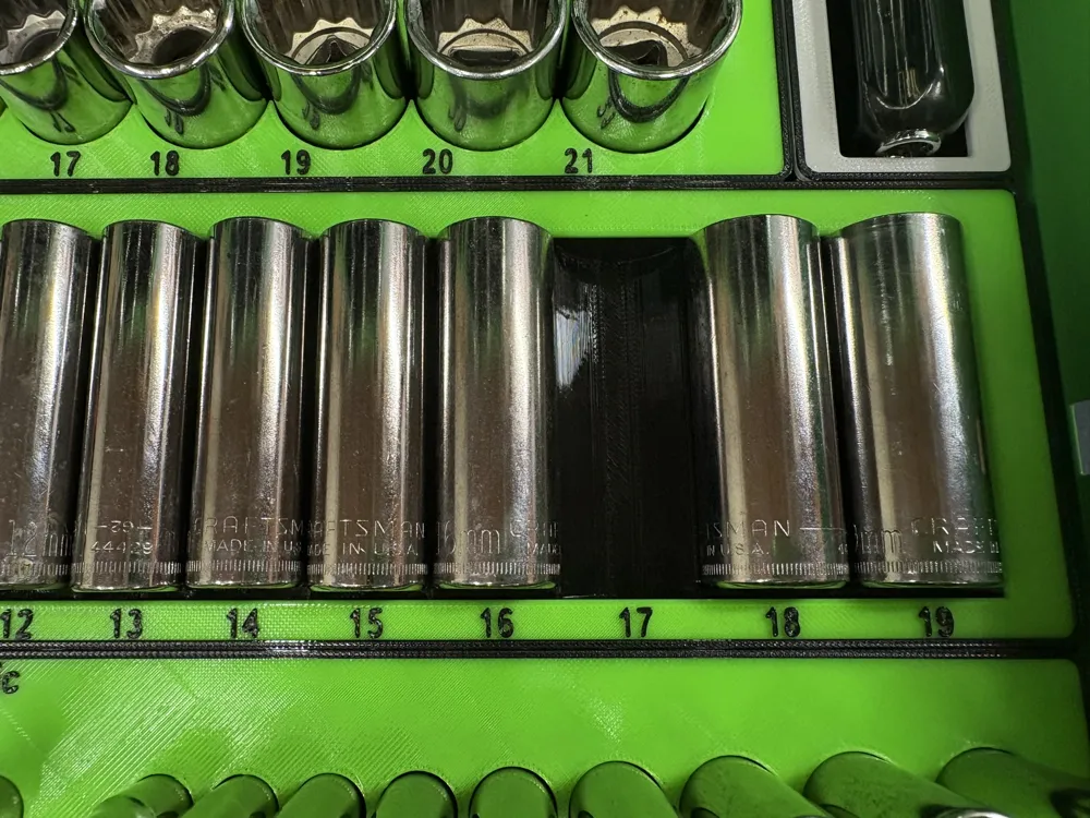 3/8" Metric Deep Socket Holder Gridfinity - Free 3D Print Model ...