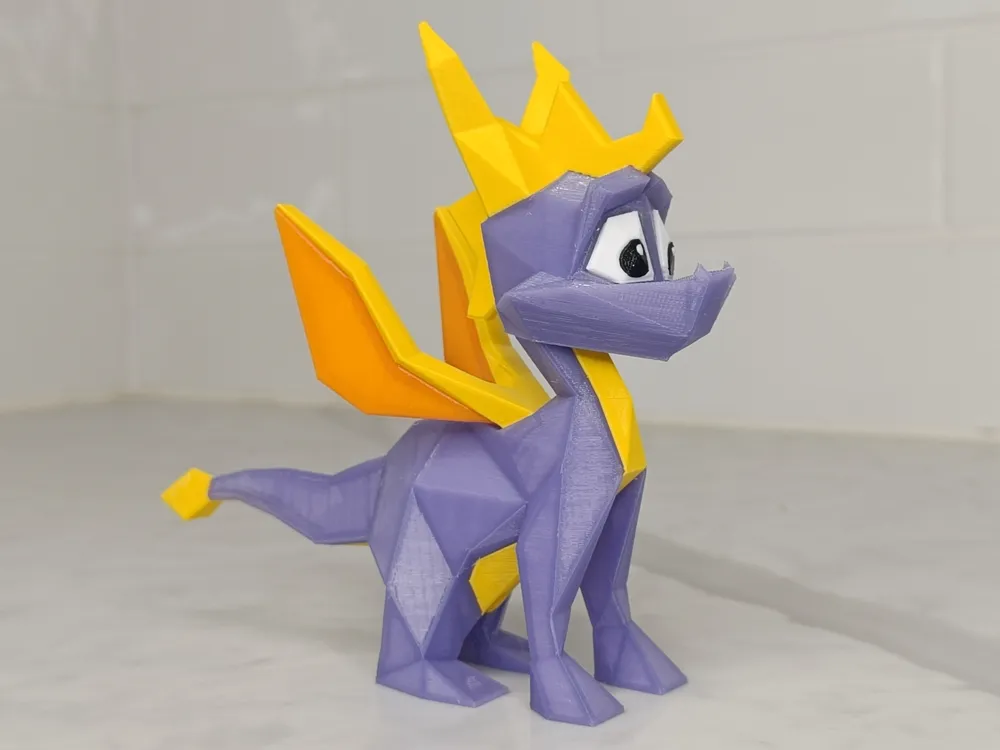 Low Poly Spyro the dragon - Free 3D Print Model - MakerWorld