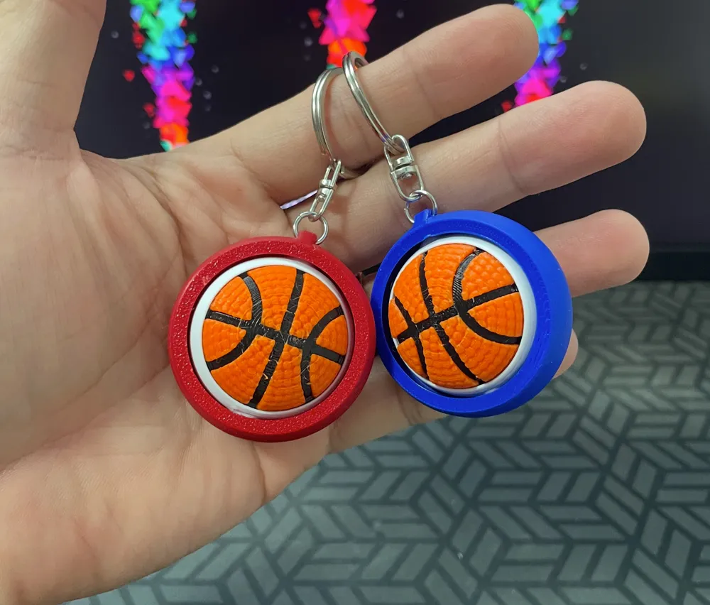 Basketball Fidget Spinner - Free 3D Print Model - MakerWorld