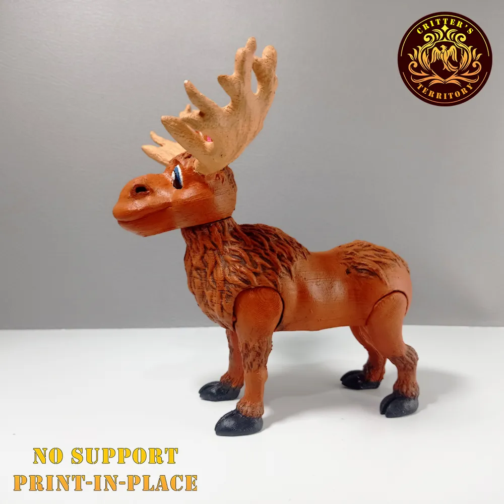 FLEXI MOOSE | PRINT IN PLACE | NO SUPPORT - Free 3D Print Model ...