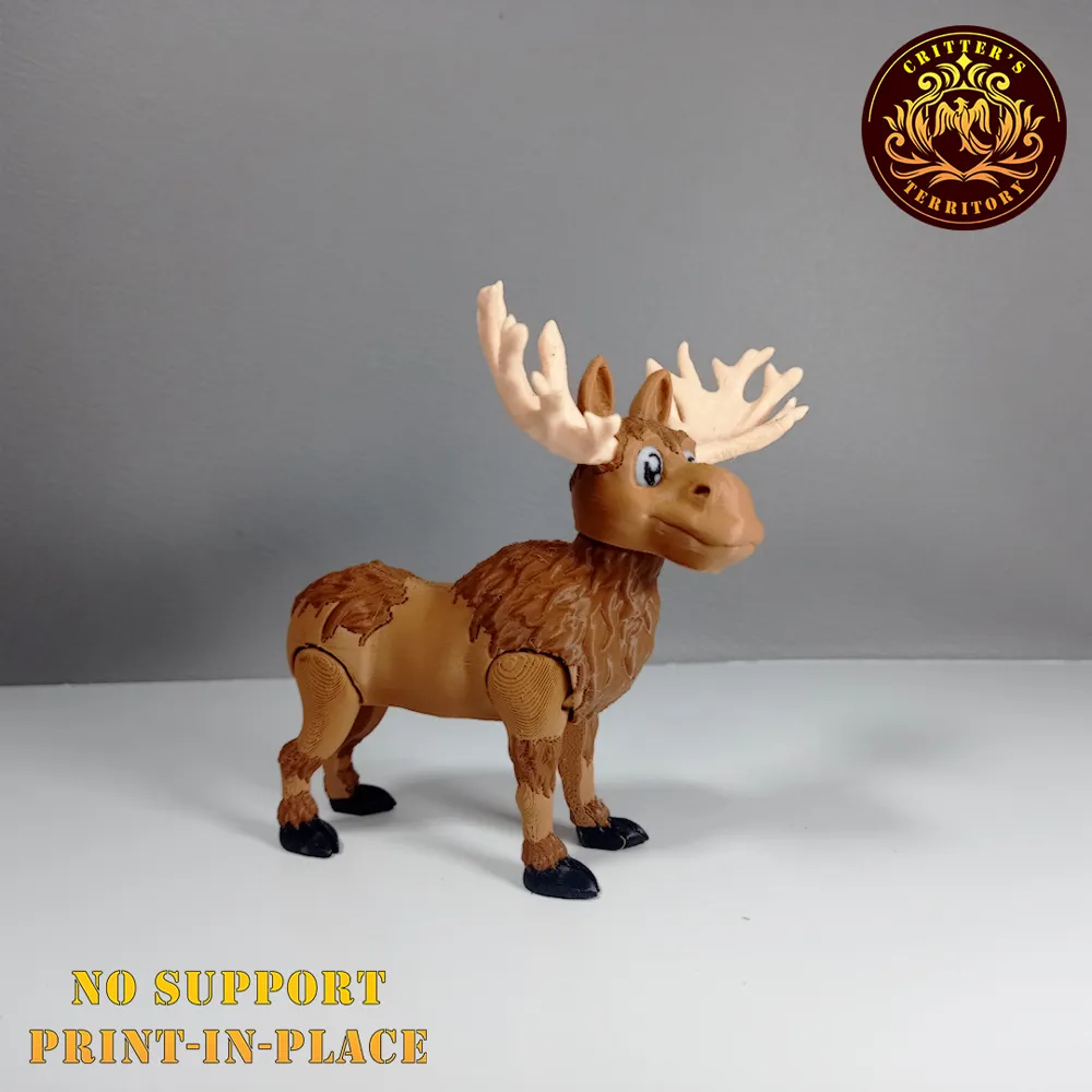 FLEXI MOOSE | PRINT IN PLACE | NO SUPPORT - Free 3D Print Model ...
