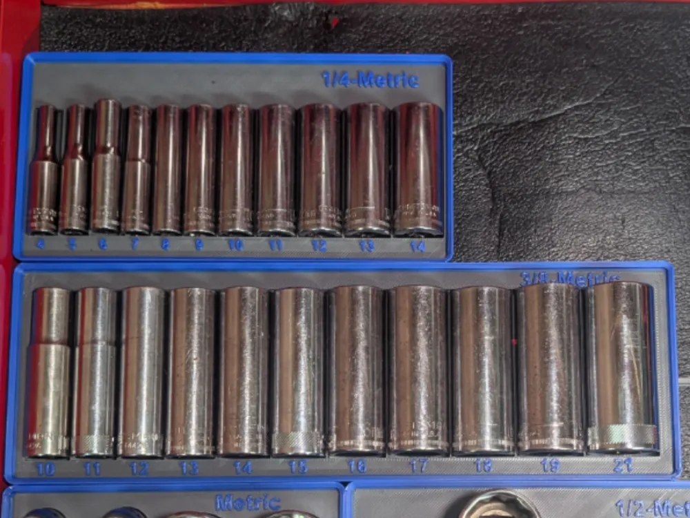 Gridfinity Craftsman Metric Deep Socket Organizer by eigthcypher ...