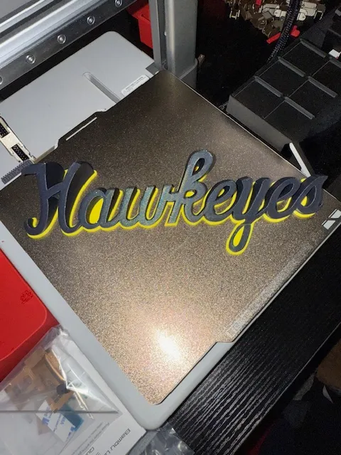 SCRIPT IOWA HAWKEYES 3D WordArt by WaskoMakerWorld: Download Free 3D Models