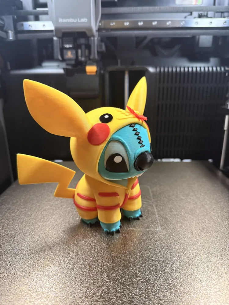 Stitch en costume de Pikachu - Modèle d'Impression 3D Gratuit - MakerWorld