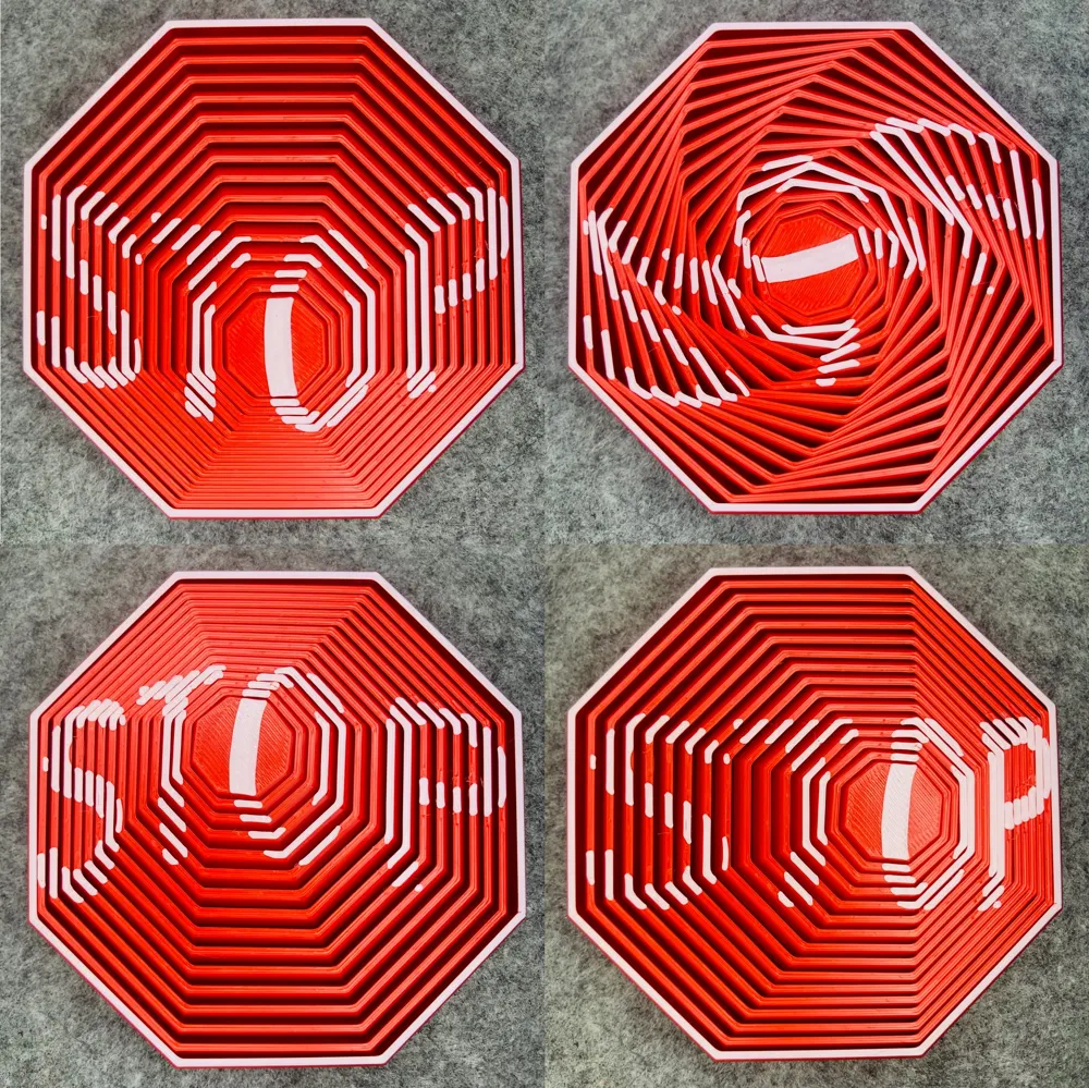 STOP Sign Octagon Fidget (Hexagon Fidget) - Free 3D Print Model ...