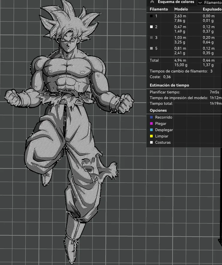 Goku drawing without background (HueForge) by Teixi3D - MakerWorld