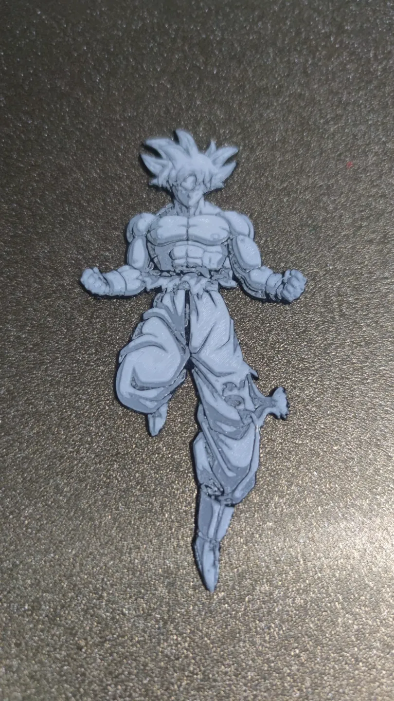 Goku drawing without background (HueForge) by Teixi3D - MakerWorld