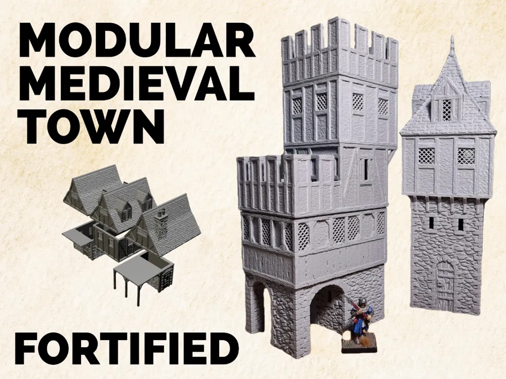 Modular Medieval Town VOL 5 by Grad90 MakerWorld: Download Free 3D Models