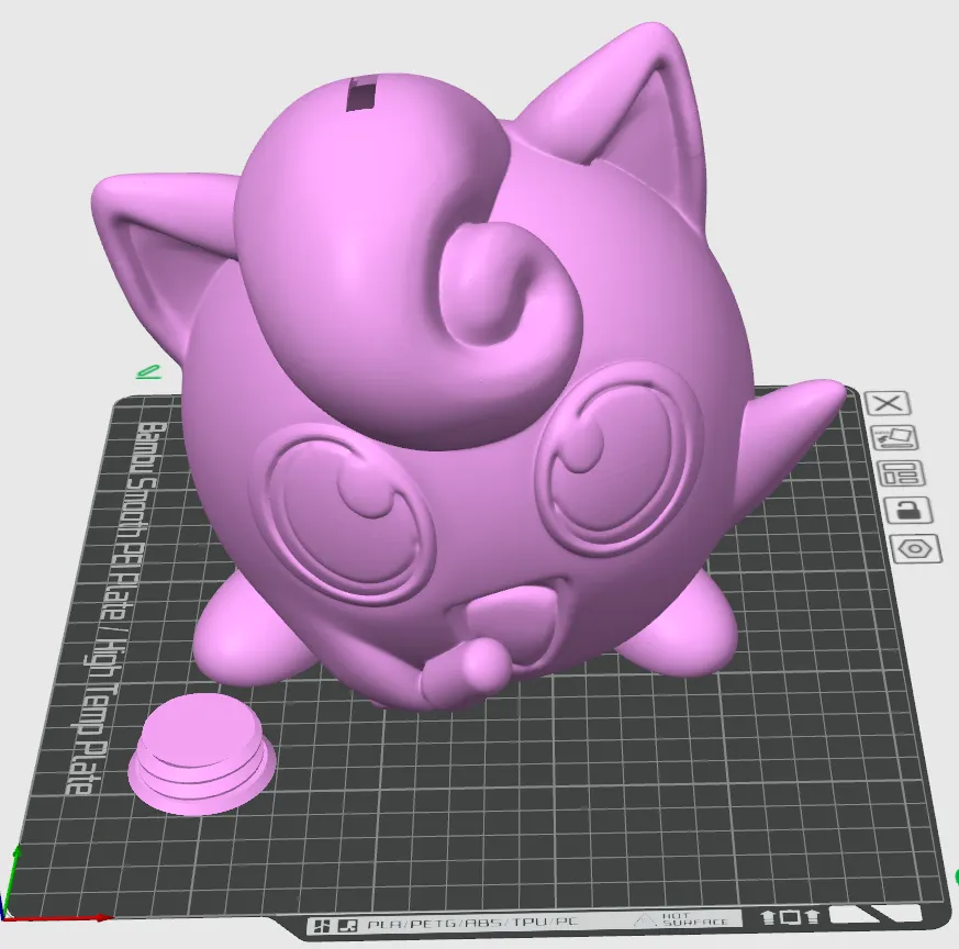 Pokemon - Jigglypuff Piggy bank (Coin Bank) by Torikami - MakerWorld