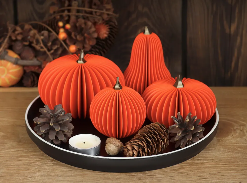 Halloween Paper Pumpkins: Elegant Minimalist Decor by Johnny_Bit ...