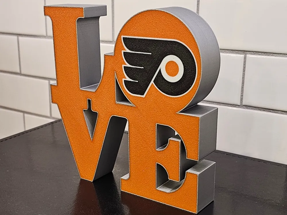 Philadelphia Flyers Love Sign - Free 3D Print Model - MakerWorld
