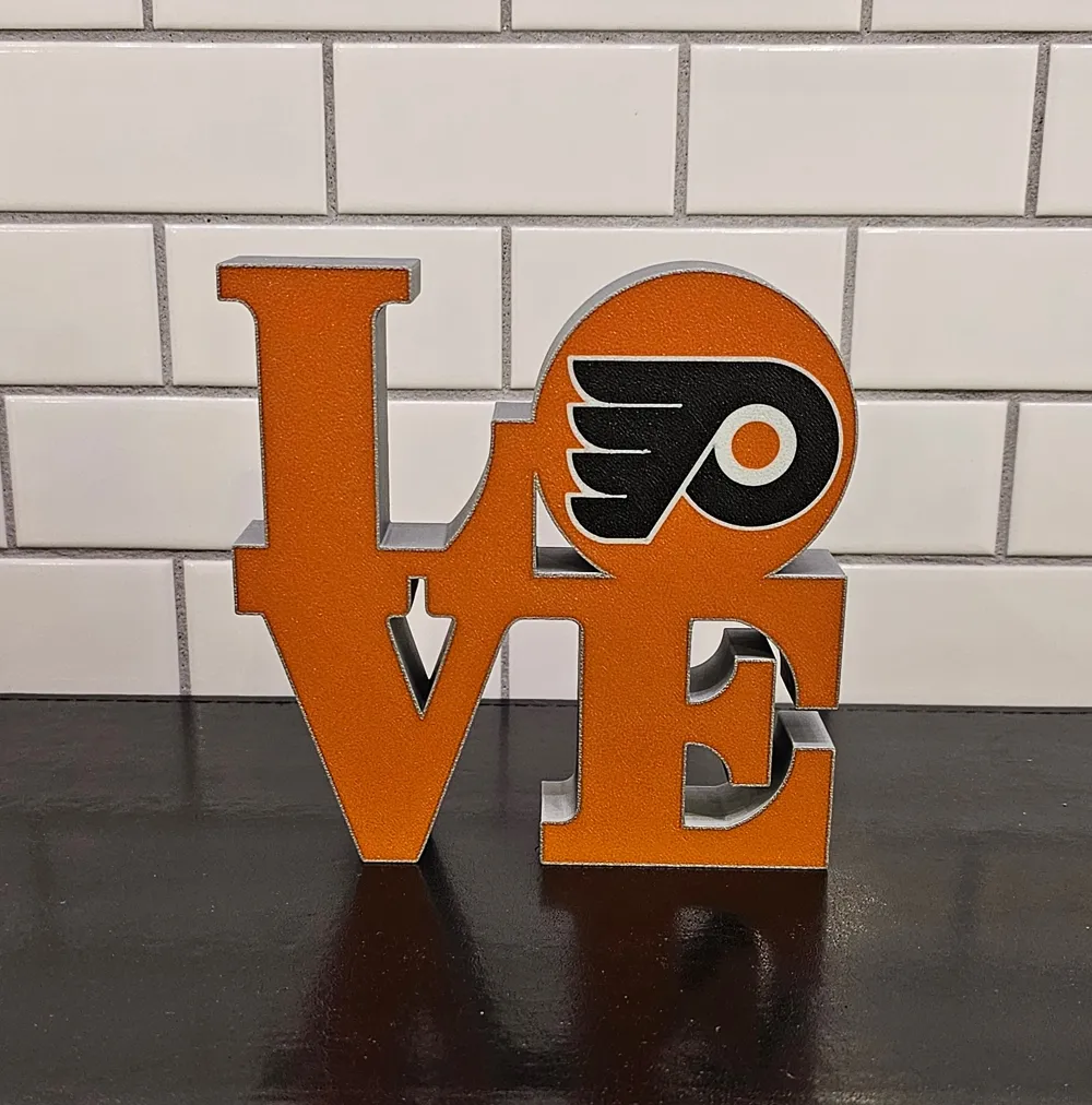 Philadelphia Flyers Love Sign - Free 3D Print Model - MakerWorld