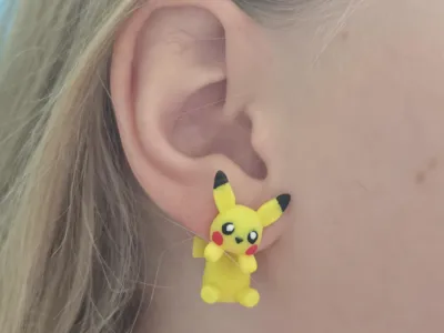 Pikachu Earrings by HalienMakerWorld: Download Free 3D Models