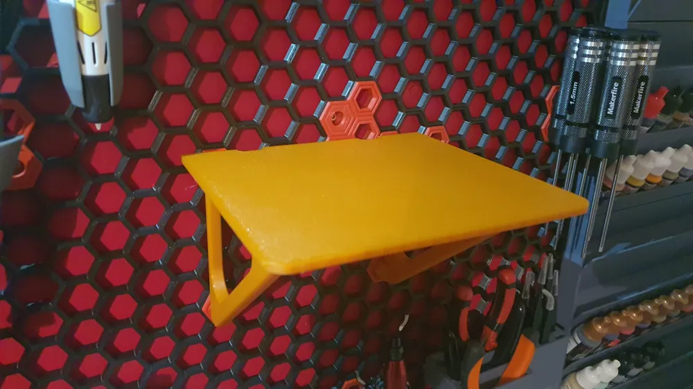 Large simple flat Shelf for Honeycomb Storage Wall - Free 3D Print ...