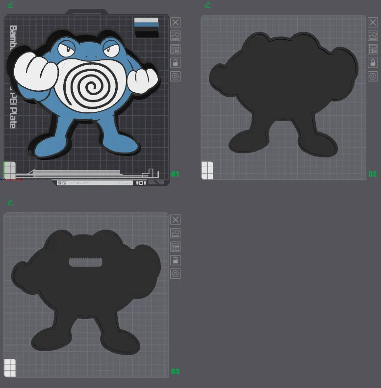 Pokemon - 0062 Poliwrath LED Lamp by BeeTee 3D - MakerWorld