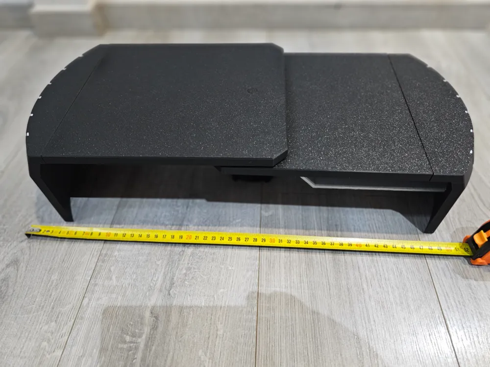 Roto-Extensible Monitor Lifter (+open compartment) by SimonMakerForge ...