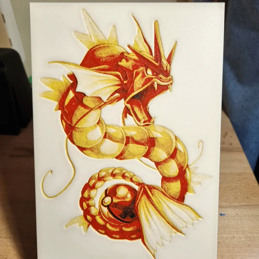 RED Gyarados Pokemon ( Hueforge ) by Big Simi - MakerWorld
