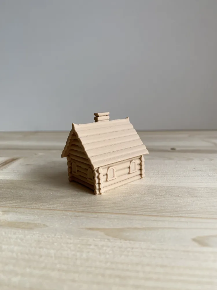 Rustic Log Cabin - Free 3D Print Model - MakerWorld