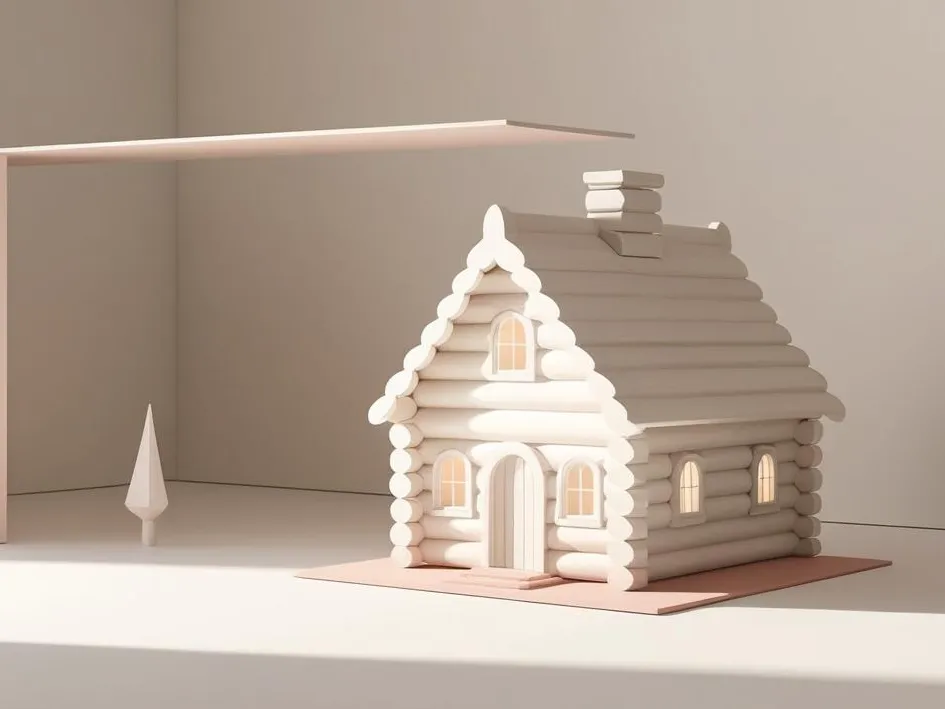 Rustic Log Cabin - Free 3D Print Model - MakerWorld