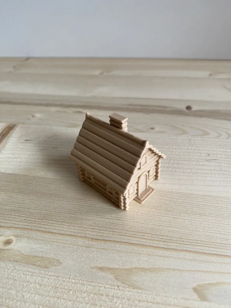 Rustic Log Cabin - Free 3D Print Model - MakerWorld