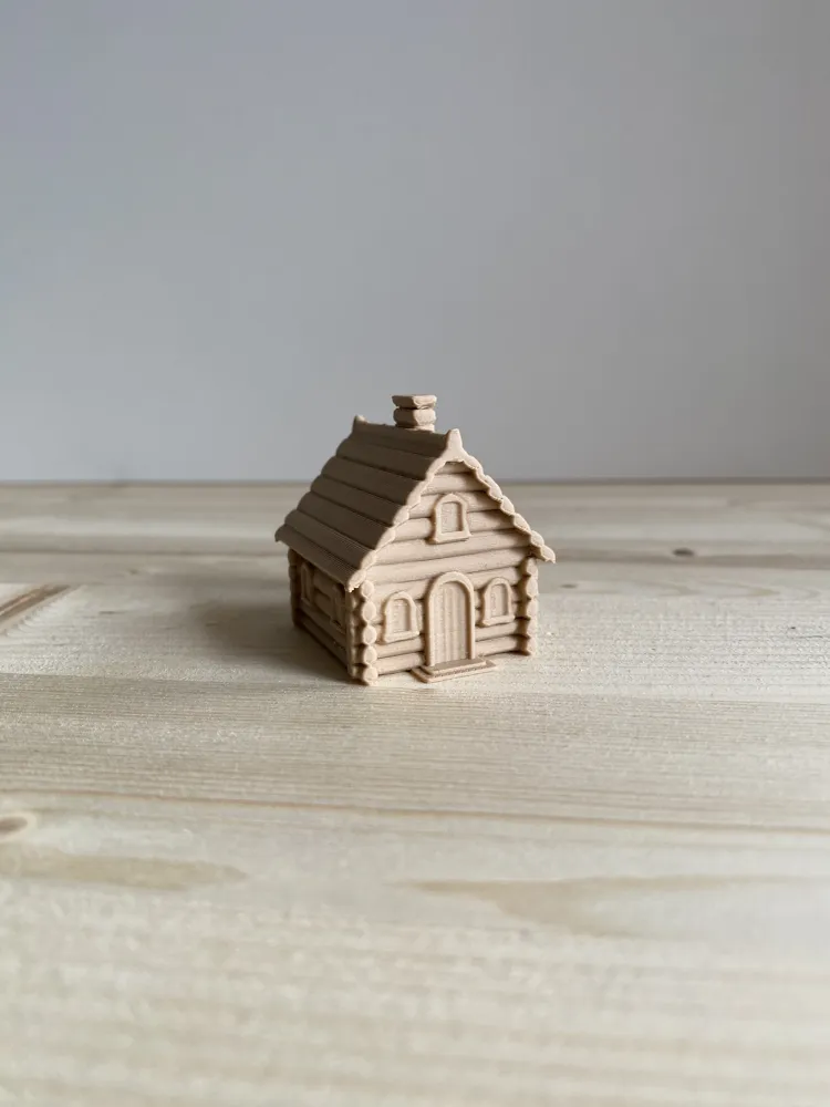 Rustic Log Cabin - Free 3D Print Model - MakerWorld