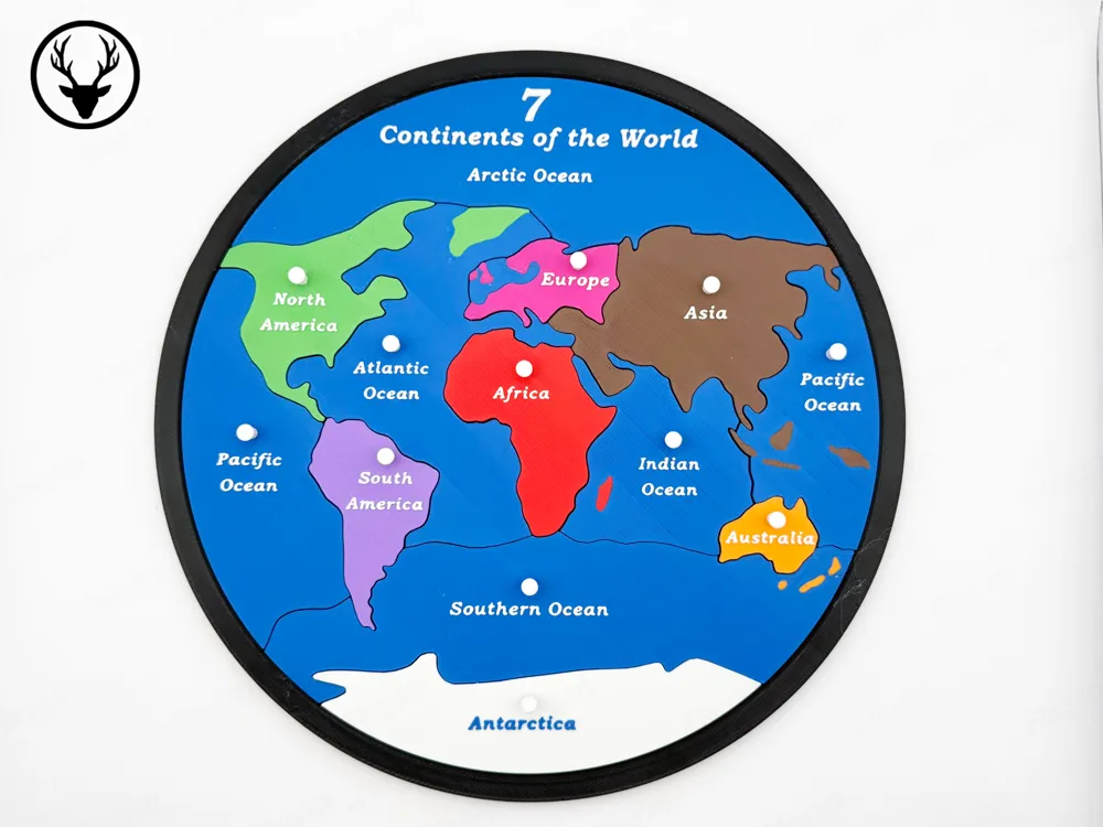 7 Continents Puzzle by Stag 3D - MakerWorld