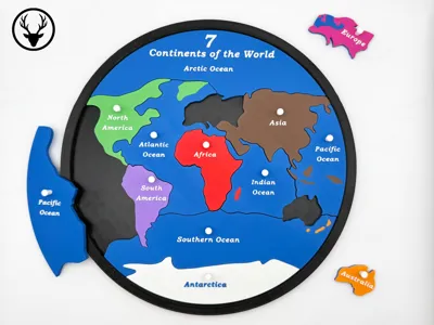 7 Continents Puzzle by Stag 3D - MakerWorld