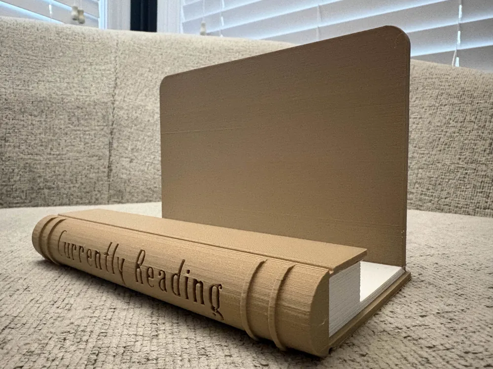 Current Read Nook Book Holder - Free 3D Print Model - MakerWorld