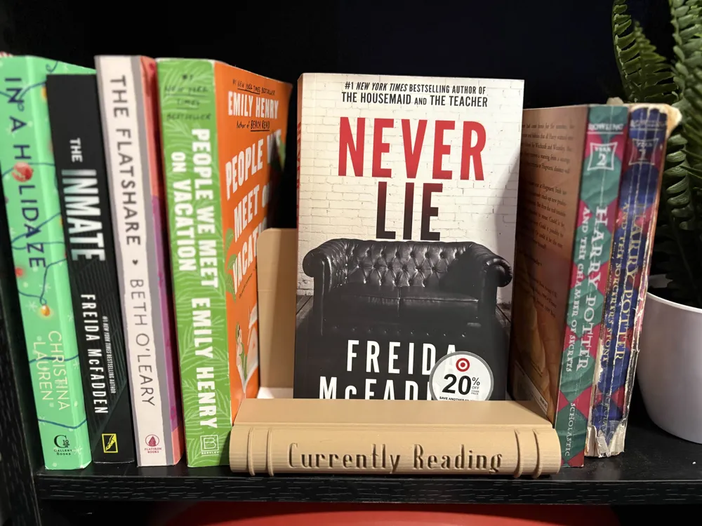 Current Read Nook Book Holder - Free 3D Print Model - MakerWorld