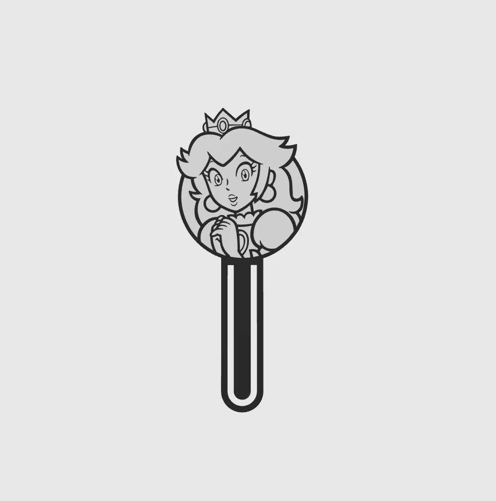 BookMark Princess Peach Super Mario Cute by TeraBite - MakerWorld