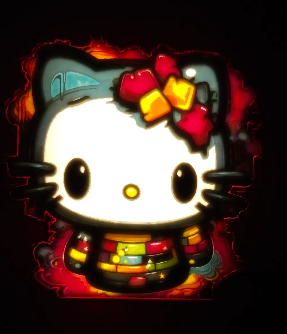 Lithophane Hello Kitty by gaugo87 MakerWorld: Download Free 3D Models