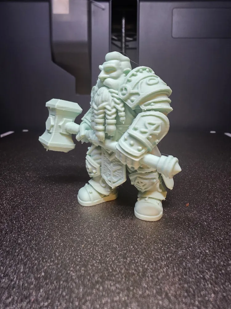 Stout Dwarf Warrior with Battle Hammer - Free 3D Print Model - MakerWorld