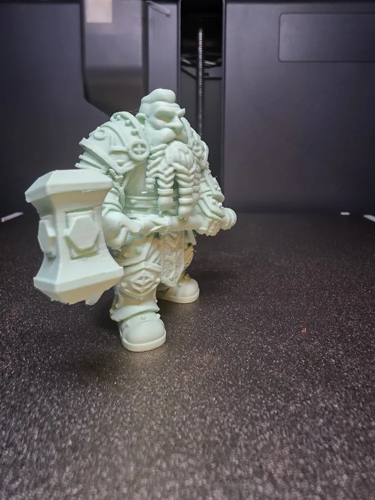 Stout Dwarf Warrior with Battle Hammer - Free 3D Print Model - MakerWorld