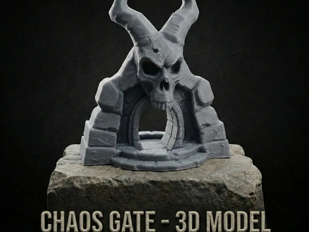 Chaos Gate Portal - Demonic Skull Archway Terrain - Free 3D Print Model ...