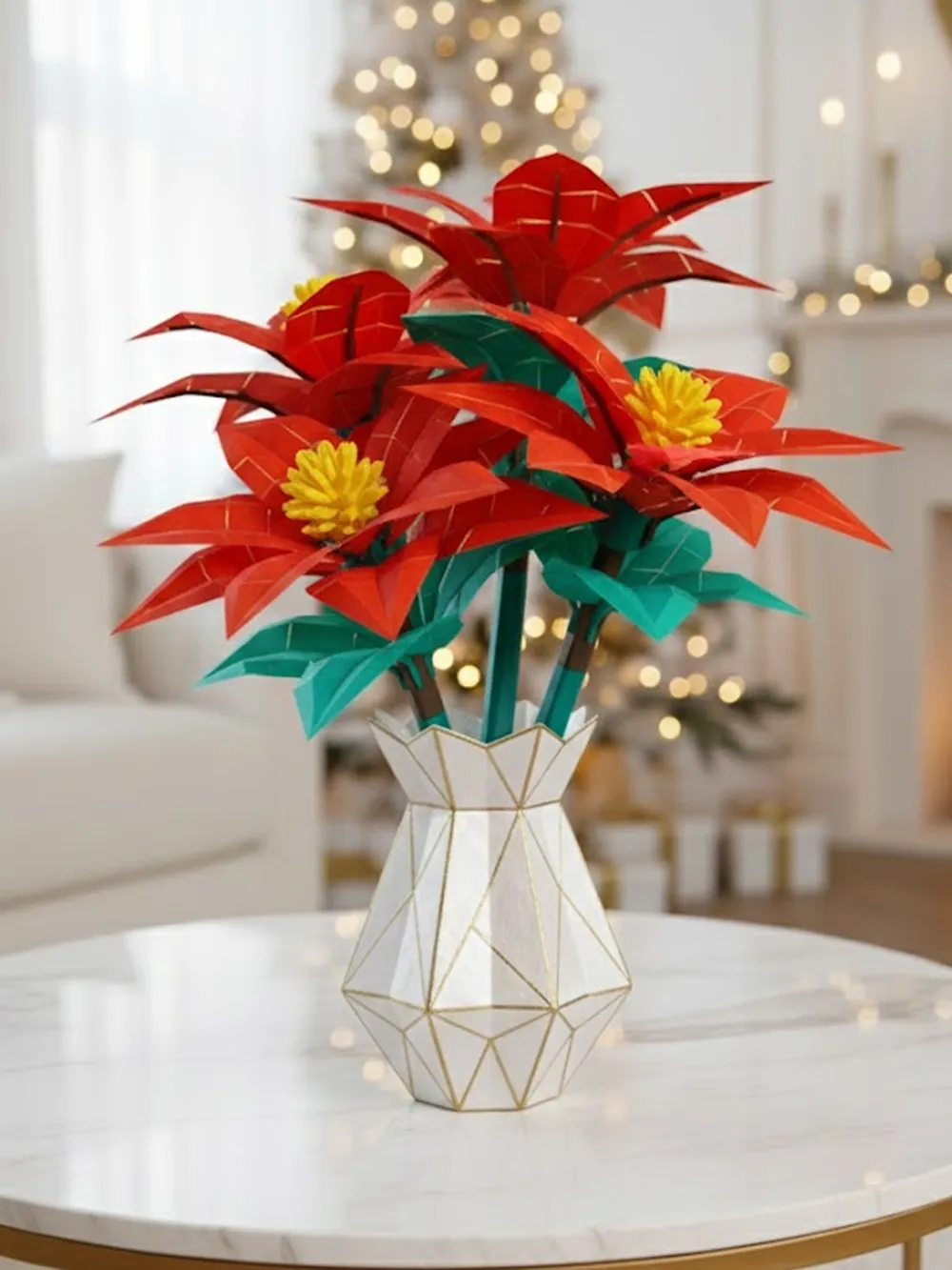 Christmas Flower - Poinsettia (Origami Inspired) by 3DMakerSpace ...