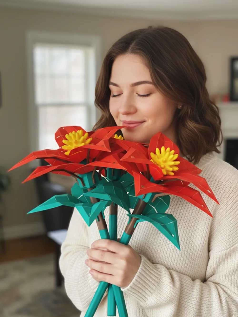 Christmas Flower - Poinsettia (Origami Inspired) - Free 3D Print Model ...
