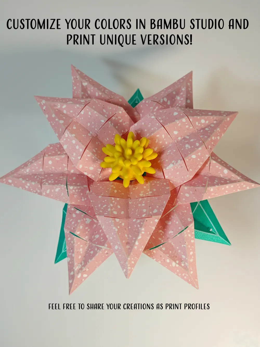 Christmas Flower - Poinsettia (Origami Inspired) - Free 3D Print Model ...