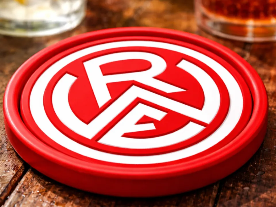 RWE Rot Weiss Essen Coaster - Free 3D Print Model - MakerWorld