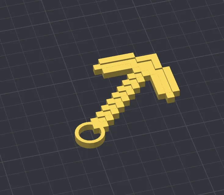 Minecraft Pickaxe Keychain by OliversModeling - MakerWorld