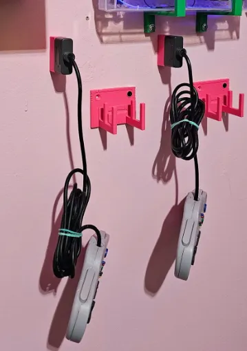 snes super nintendo controller plug wall mount by FRANKY - MakerWorld