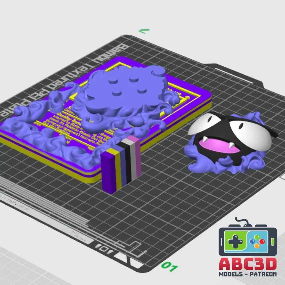 Gastly 3D Printable Pokémon Card; Pokemon TCG by ABC3D - MakerWorld