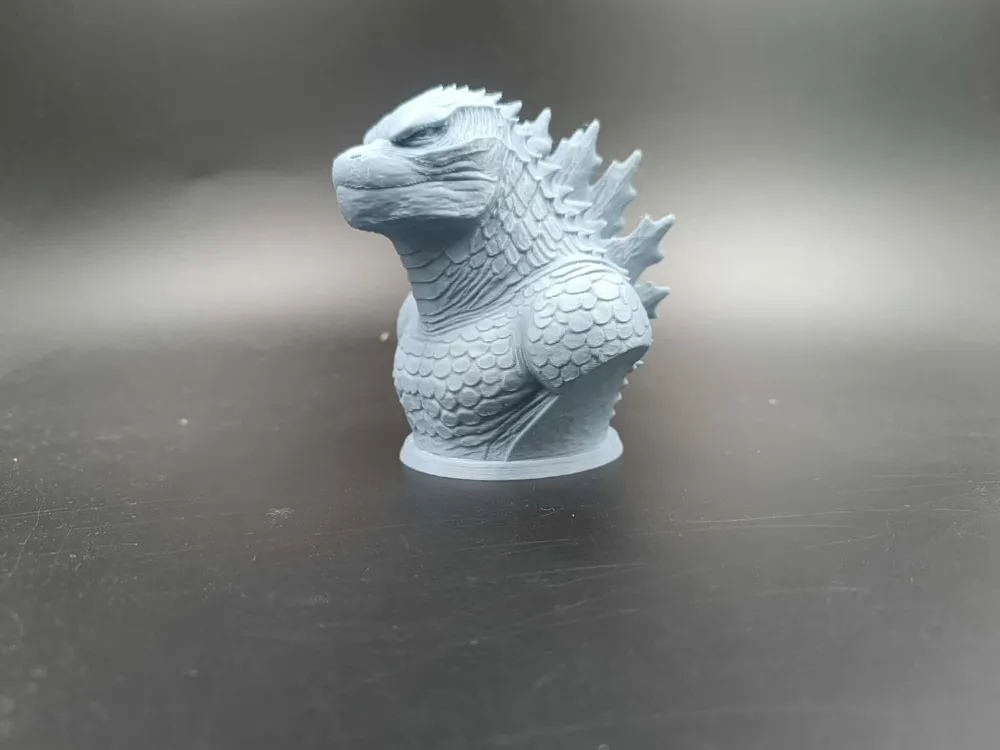 Godzilla bust - Sculpture - Decoration - Free 3D Print Model - MakerWorld