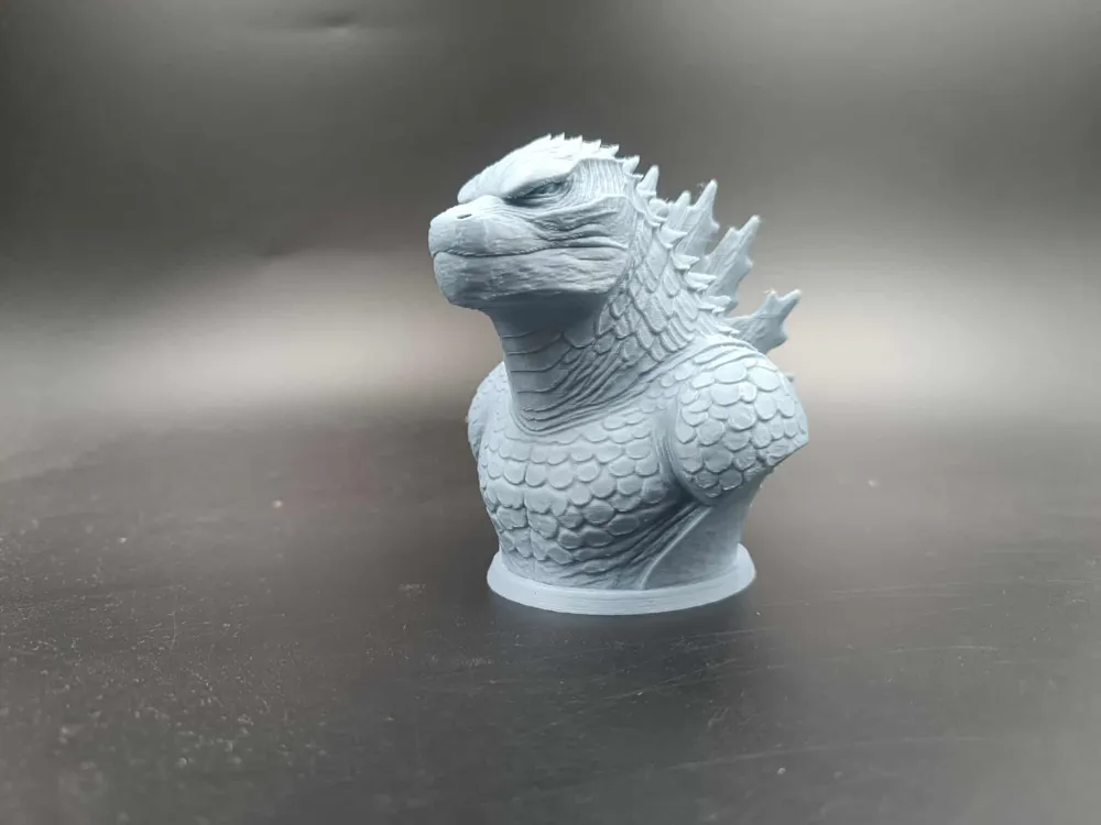 Godzilla bust - Sculpture - Decoration - Free 3D Print Model - MakerWorld