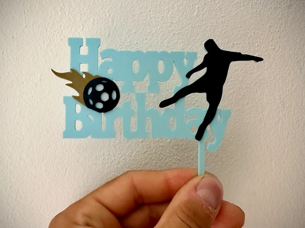 Cake topper football by martinkobela - MakerWorld