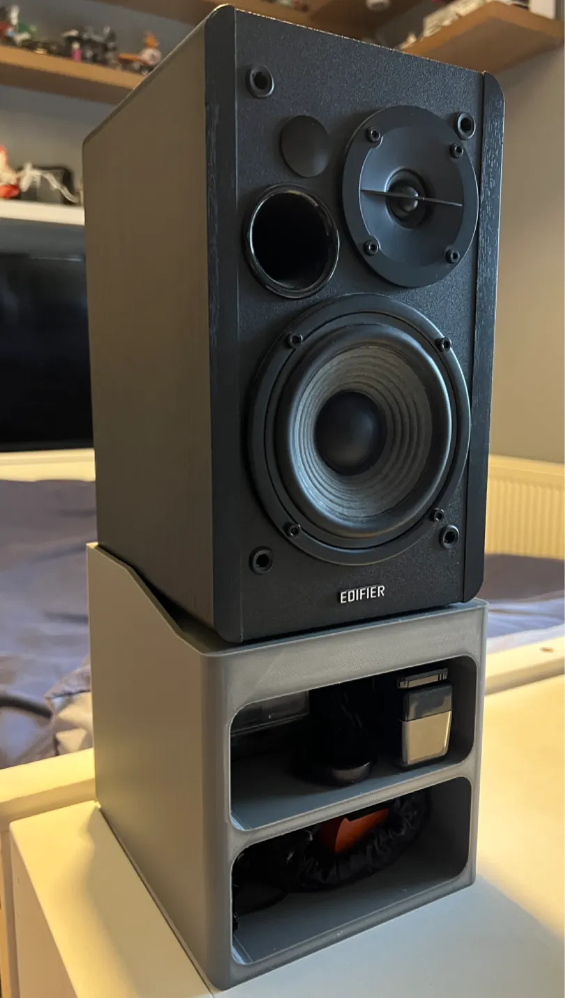 Speaker Stand Edifier R1280T Riser Shelf Drawer by ethanhreedy - MakerWorld